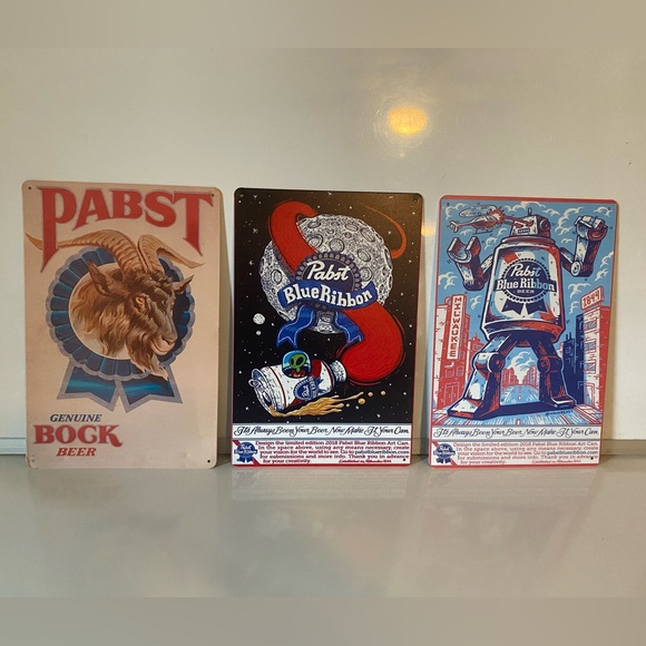 Pabst | Wall Decor | Pabst Blue Ribbon Sign Lot Pbr | Poshmark